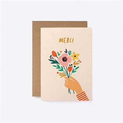 Carte - Merci fleuri | Buk & Nola