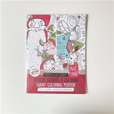 Coloriage géant - C'est l'hiver | Buk & Nola