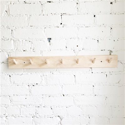 Support crochet mural en bois Iris Hantverk 7 crochets | Buk & Nola