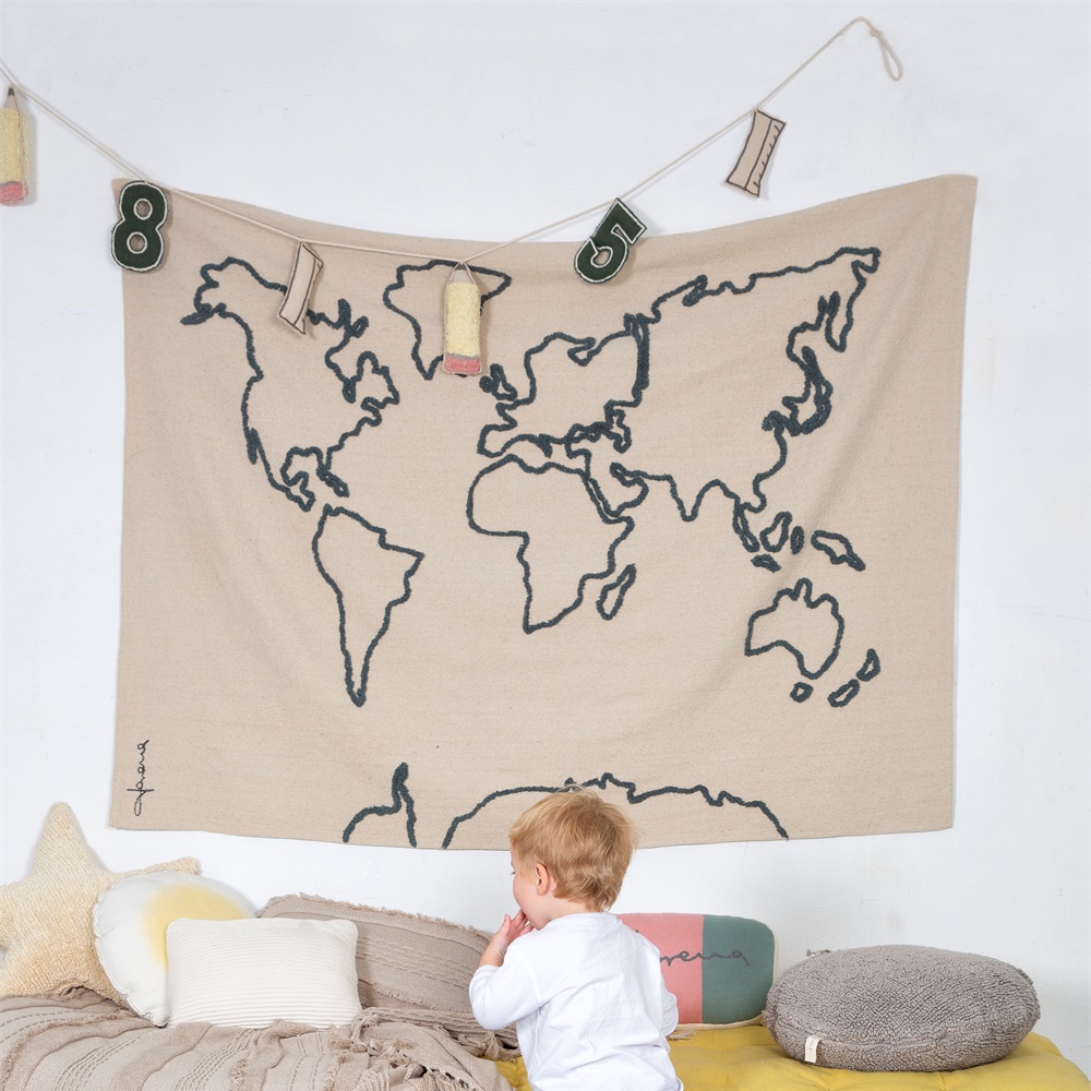 Wall hanging canvas map | Buk & Nola